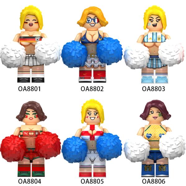 Quality Football Cheerleading Team Building Blocks Minifigures for sale