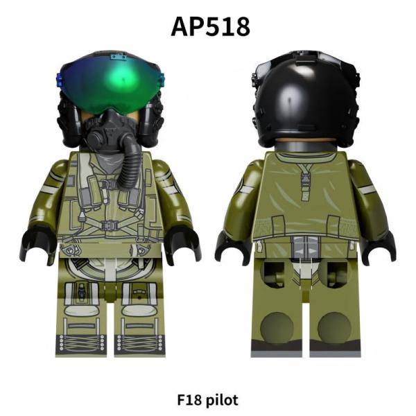 Quality Military Pilot Building Blocks Minifigures for sale