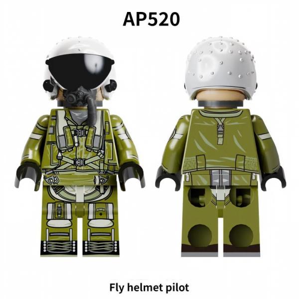 Quality Military Pilot Building Blocks Minifigures for sale