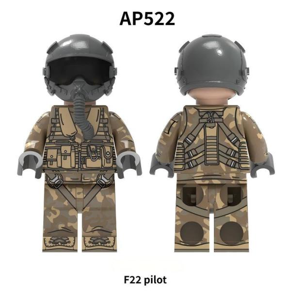 Quality Military Pilot Building Blocks Minifigures for sale