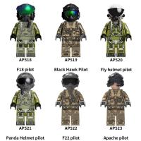 China Military Pilot Building Blocks Minifigures for sale