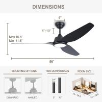 China 56 Smart Ceiling Fan Light with Alexa/Google Home Control for sale