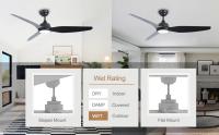 China 56 Smart Ceiling Fan Light with Alexa/Google Home Control for sale