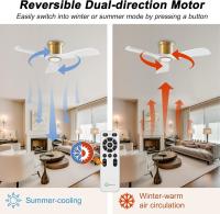 China 3000K Black 52 Inch Ceiling Fan With Light Efficient Reversible DC Motor for sale