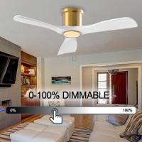 China 3000K Black 52 Inch Ceiling Fan With Light Efficient Reversible DC Motor for sale