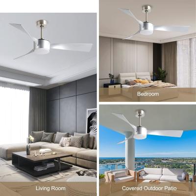 China 52 Inch  Fashionable Silver Ceiling Fan Lighting  With Remote Control for sale
