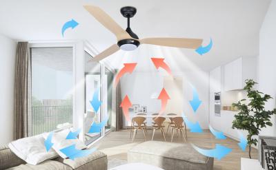China 52 Inch Ceiling Fan Streamlined Design Outdoor Downrod Mount Ceiling Fan With Light for sale