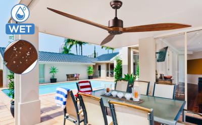 China 6 Speed Alexa Voice Control ABS Smart DC Motor Ceiling Fan with Lighting in Gold Black White for sale