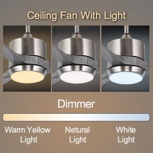 Quality Quiet DC Motor Ceiling Fan with Smart APP Control 3-Color Dimmable LED Light and for sale