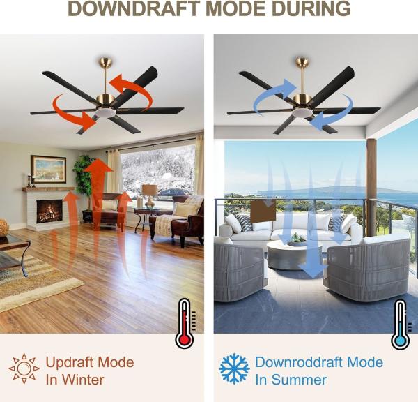 Quality 72 Inch Modern Smart Ceiling Fan with Light in White ABS for sale