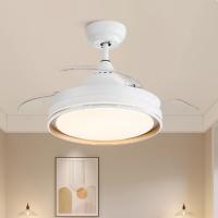 Quality 6-Speed DC Motor Retractable Ceiling Fan with Light for sale