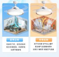 China 6-Speed DC Motor Retractable Ceiling Fan with Light for sale