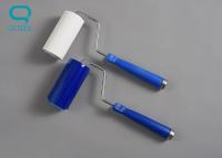 China Disposable Polyester Blue Cleanroom Sticky Roller with handle for sale