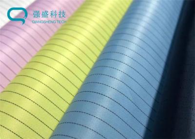 China 5 Mm Striped Conductive Polyester Woven Fabric Anti Static for sale