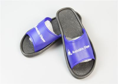 China Anti Static Blue Black Cleanroom ESD SPU Slipper Dust Proof Anti Slip for sale