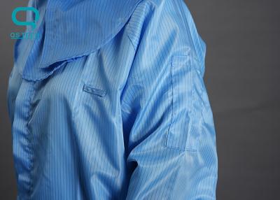 Cina abbigliamento incappucciato di Onesies ESD di griglia di 2.5mm della tuta antistatica della stanza pulita in vendita