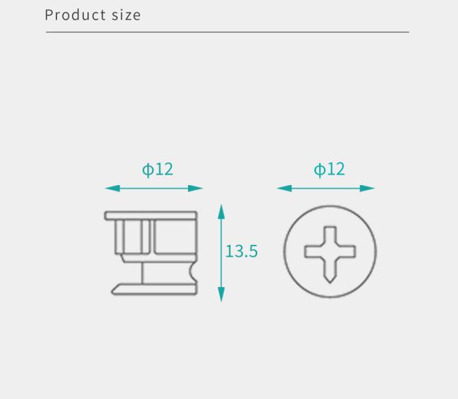 Steel cam lock nut in furniture application