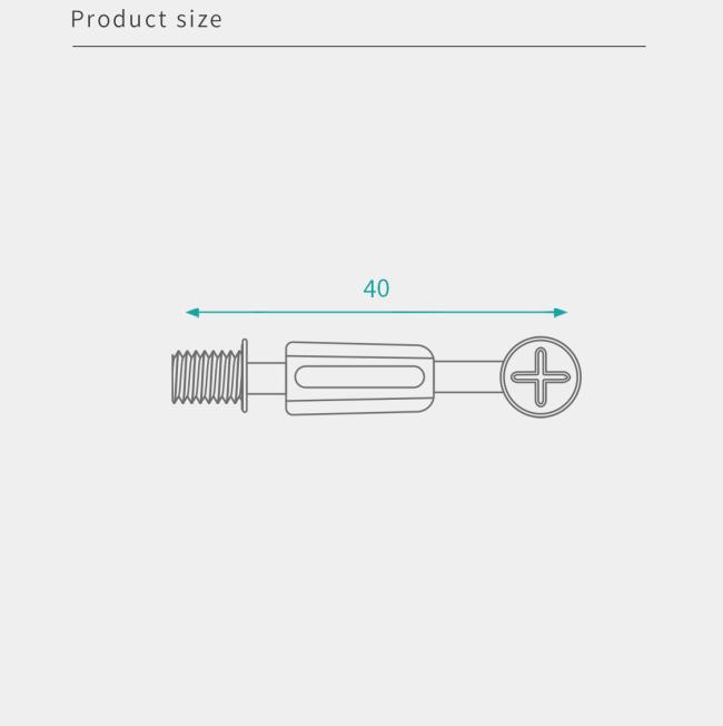 Minifix Connecting Bolts in various assembly positions