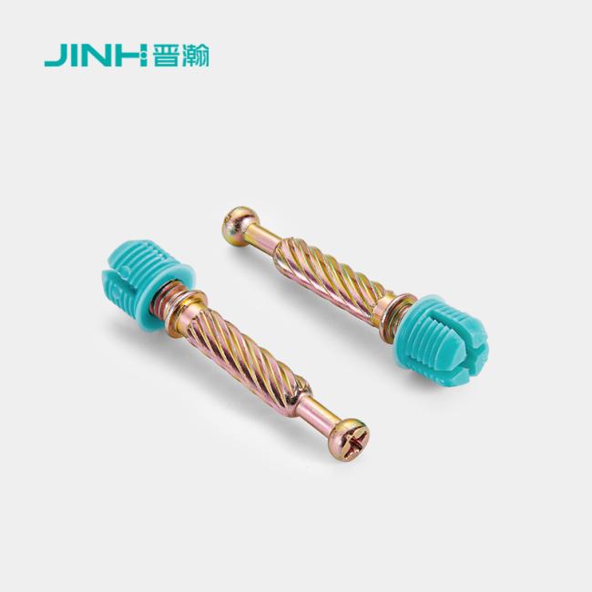 Minifix Spreading Bolts close-up view showing zinc plating