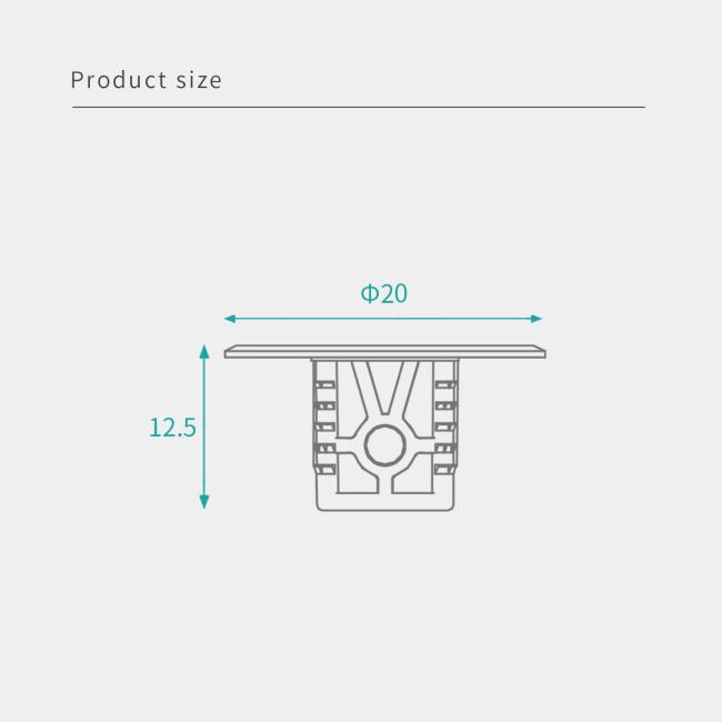 JH-4002 Shelf Pegs side view demonstrating compact 12.5mm height