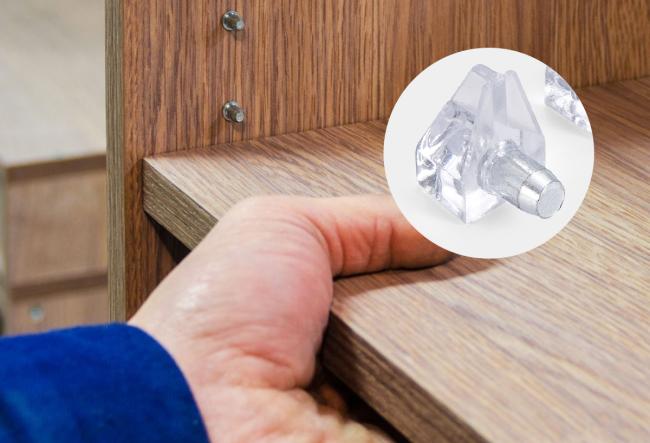Shelf Pegs package showing quantity and organization