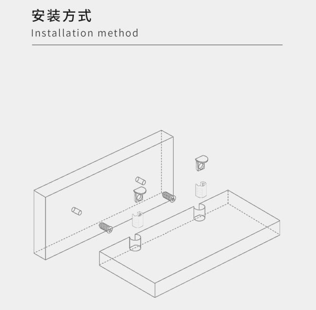 JH-4010 Shelf Pegs installed in furniture application