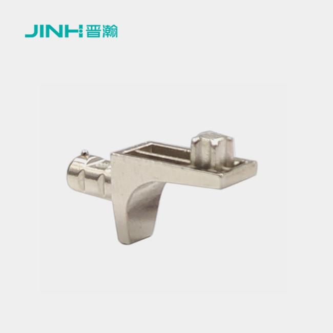 JH-4014 Dual-Headed Shelf Pegs - front view showing nickel plating