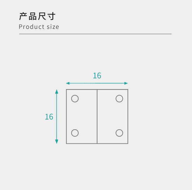 Close-up of JINHAN plastic corner bracket mounting holes
