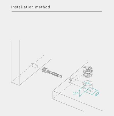 Cina Connettore per camere da mobili con diametro professionale di 10 mm in vendita