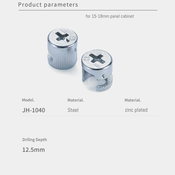 Quality 12.5mm Height Zinc Plated Locking Cam Nut Furniture Cam Connector for sale