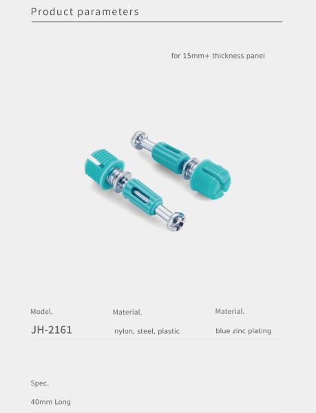 Quality High Performance Minifix Connecting Bolts ODM For Knockdown Furniture for sale