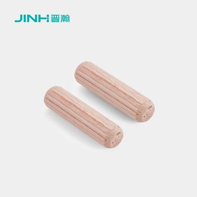 China 30mm Length Wooden Dowel Pegs Fluted Dowel Rod OEM For RTA Furniture for sale