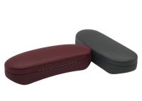 China Red Metal Clamshell Eyeglass Case 162x61x38mm Custom Logo Durable Optical Glasses Case for sale