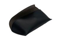 China Black Leather Glasses Case 170x65x40mm PU Eyeglass Pouch for Reading Sunglasses for sale