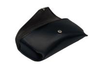 China Black Large Folding Hard Leather Glasses Case 168x74x47mm with Button for sale