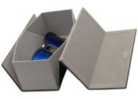 China Black Rectangular Magnetic Sunglasses Case for sale