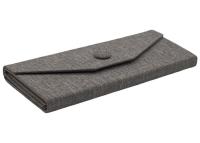 China Grey Magnetic Closure Folding Triangle Sunglasses Case 164x68x65mm PU Leather for sale