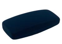 China Dark Blue Embossing Hard Clamshell Sunglasses Case 158x67x43mm Iron PU Leather for sale