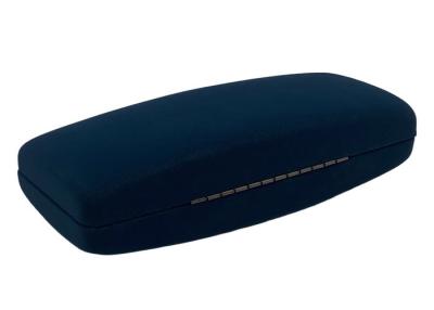 China Dark Blue Embossing Hard Clamshell Sunglasses Case for sale