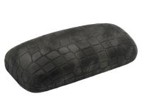China Crocodile Pattern PU Metal Clamshell Glasses Case for sale