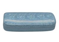 China Custom PU Wrapped Metal Clamshell Glasses Case 155x67x42mm for Sunglasses for sale