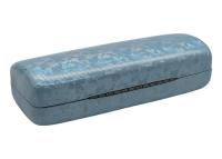 China Custom PU Wrapped Metal Clamshell Glasses Case 155x67x42mm for Sunglasses for sale
