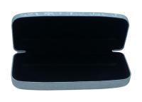 China Custom PU Wrapped Metal Clamshell Glasses Case 155x67x42mm for Sunglasses for sale