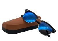 China Hard Metal Sunglasses Case 165x59x63mm Leather Eyewear Box Custom Logo for sale