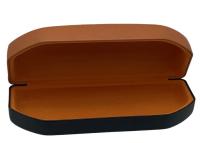 China Hard Metal Sunglasses Case 165x59x63mm Leather Eyewear Box Custom Logo for sale