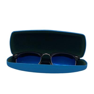 China Het leuke Blauwe Leer verpakte 16.2cm Hard Clamshell Zonnebrilgeval Te koop
