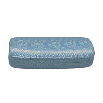 Cina Gli occhiali porpora bluastri che imballano il caso di Sunglass della copertura superiore di 155MM hanno impresso Logo Metal Glasses Case in vendita