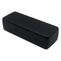 China Rectangular Hard Leather Eyewear Case 157x55x36mm Black Sunglasses Box OEM for sale