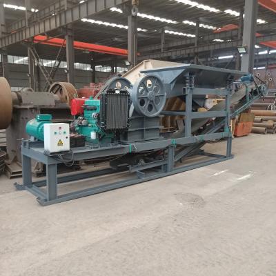 China 60t/H Mobile Diesel Jaw Crusher With Feeder And Belt Conveyor for sale