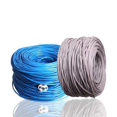 China OEM 100m cat5e blue ethernet lan cable CU networking cable 24AWG BC cat5e utp for sale